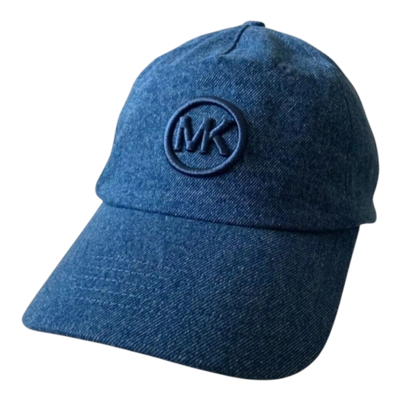 Michael Kors | Accessories | Michael Kors Denim Baseball Cap Mk Logo ...